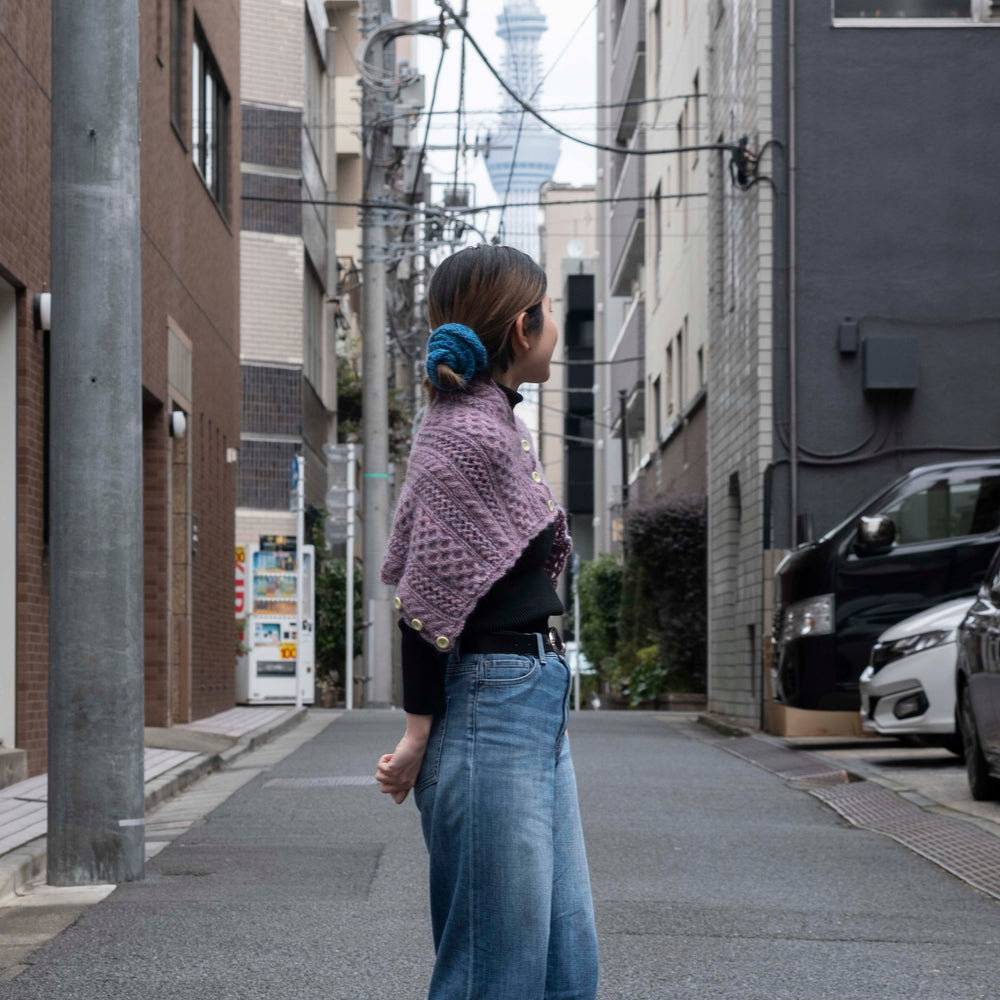 [Pattern] Fluffy 3-way shawl designed by Miho Ogura [PDF]